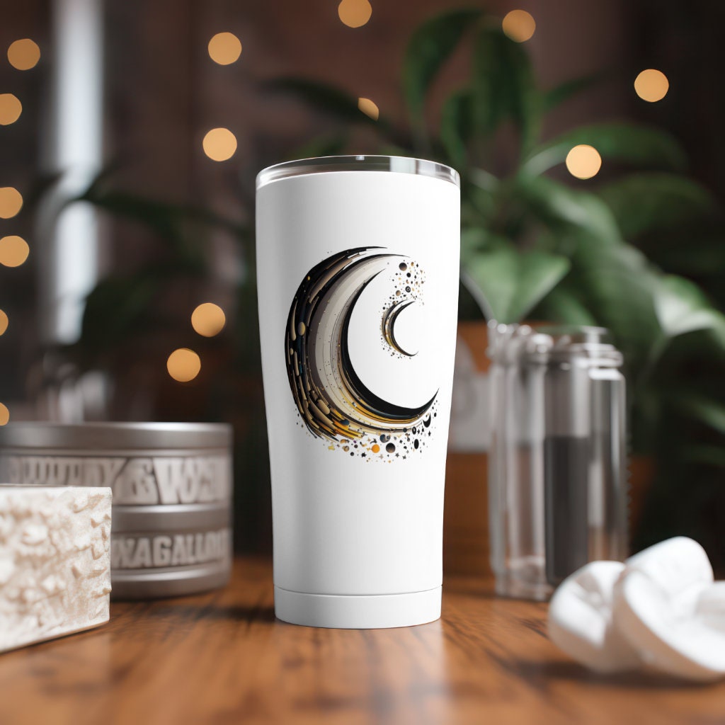 Abstract Crescent Moon SVG File, Celestial Themed With Stars and ...