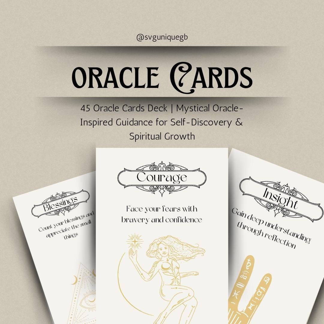 45 Oracle Cards Deck Mystical Oracle-inspired Guidance for Self ...