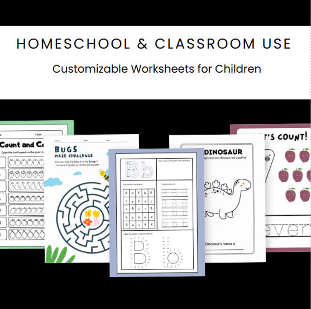 200+ Pages Editable Canva Kids Activity Templates Educational Printable ...