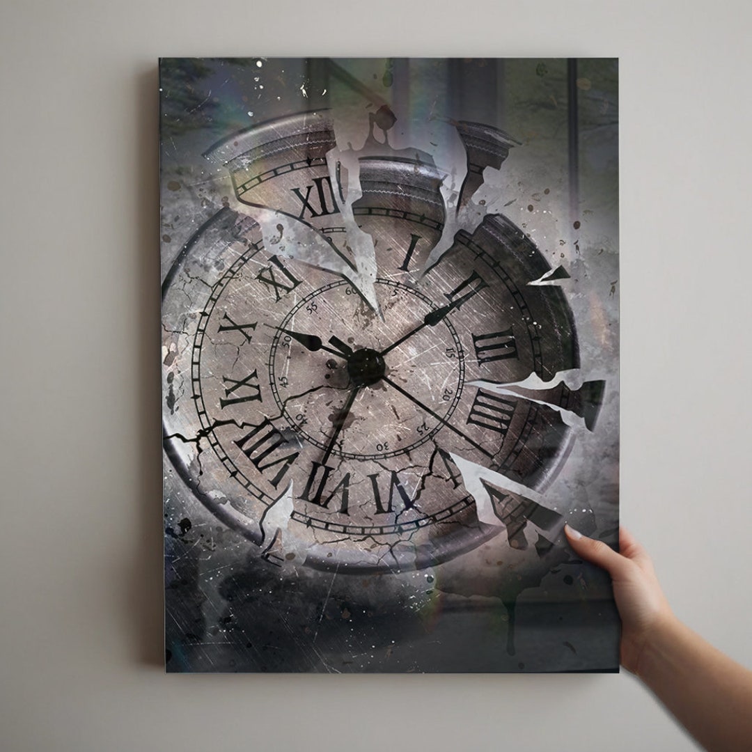 TIME Wall Art Glass Printing Wall Art Glass Wall Art Home Decoration ...