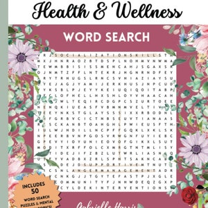 Health and Wellness Wordsearch - Etsy