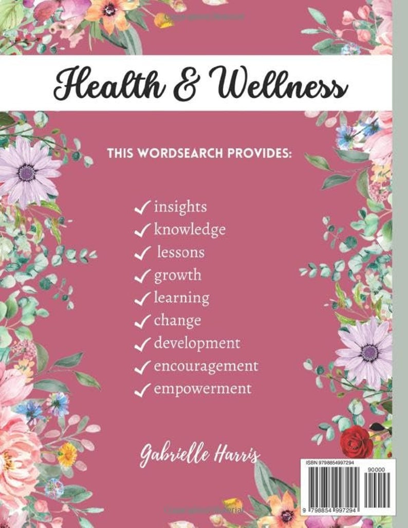 Health and Wellness Wordsearch - Etsy