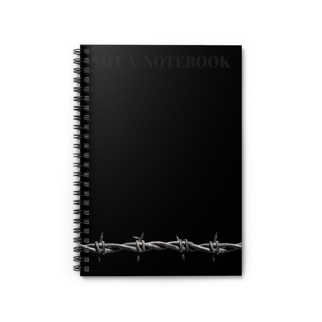 Barbed Wire Spiral Notebook - Dark Aesthetic Journal, Unique Gift ...