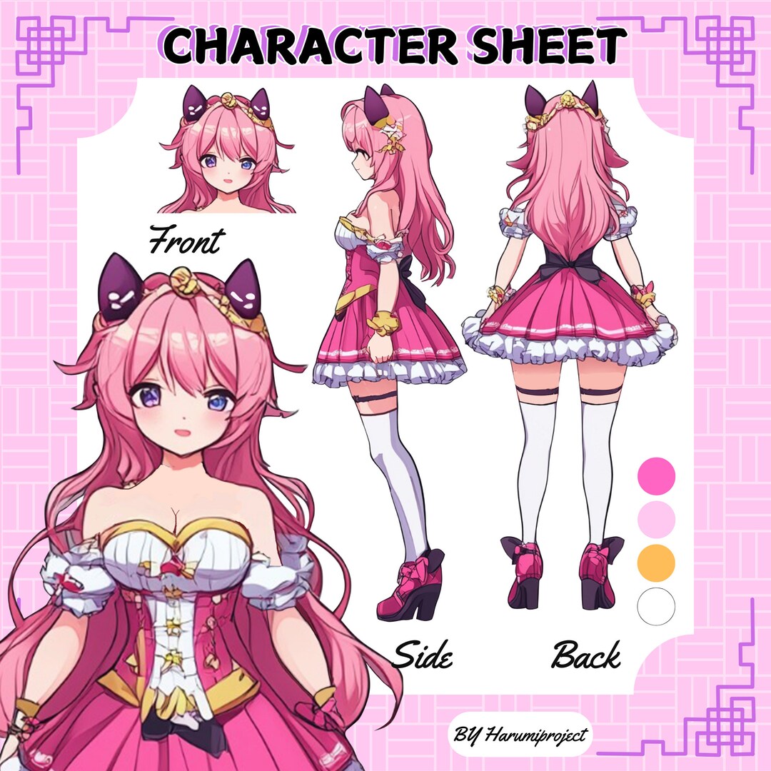 Character Reference Sheet Anime Reference Sheet Furry Reference Sheet ...