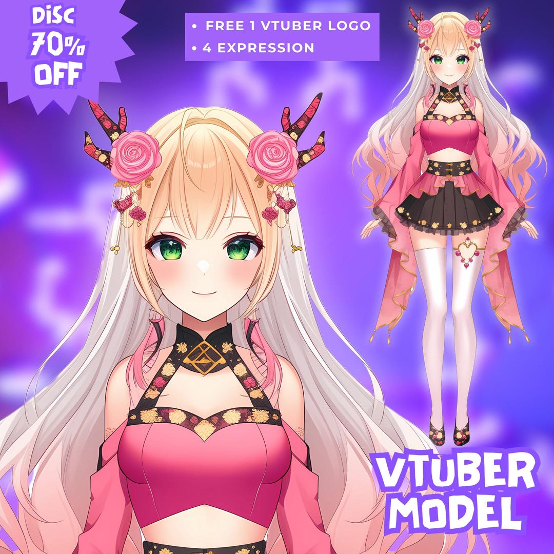 Modelo Vtuber personalizado, diseño de personaje de anime Vtuber, uso ...