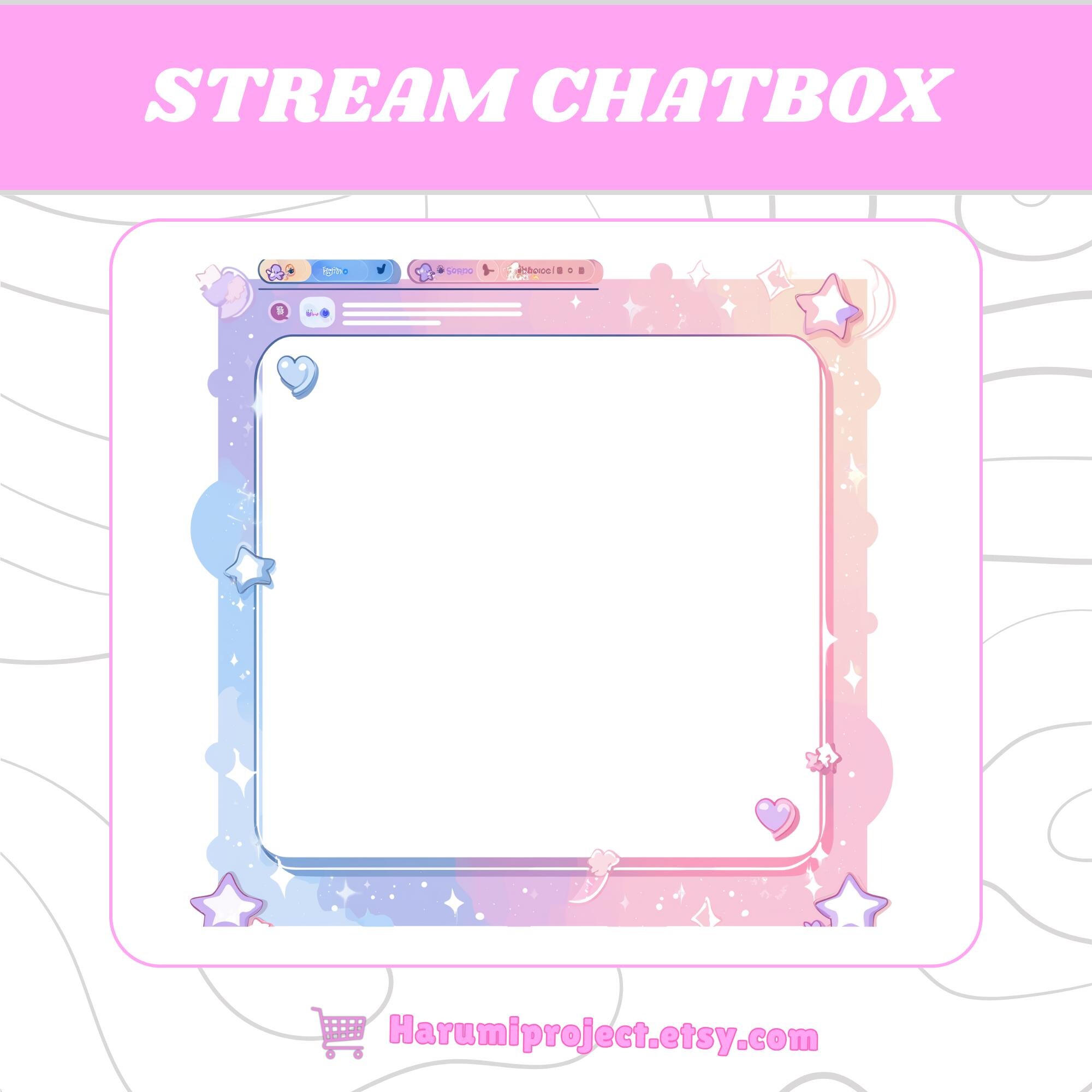 Starcute Chatbox, Cute Chat Box Streamers, Chatbox Overlay, Chat Box ...