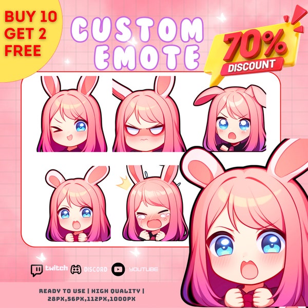 Twitch Custom Chibi Emotes - Etsy