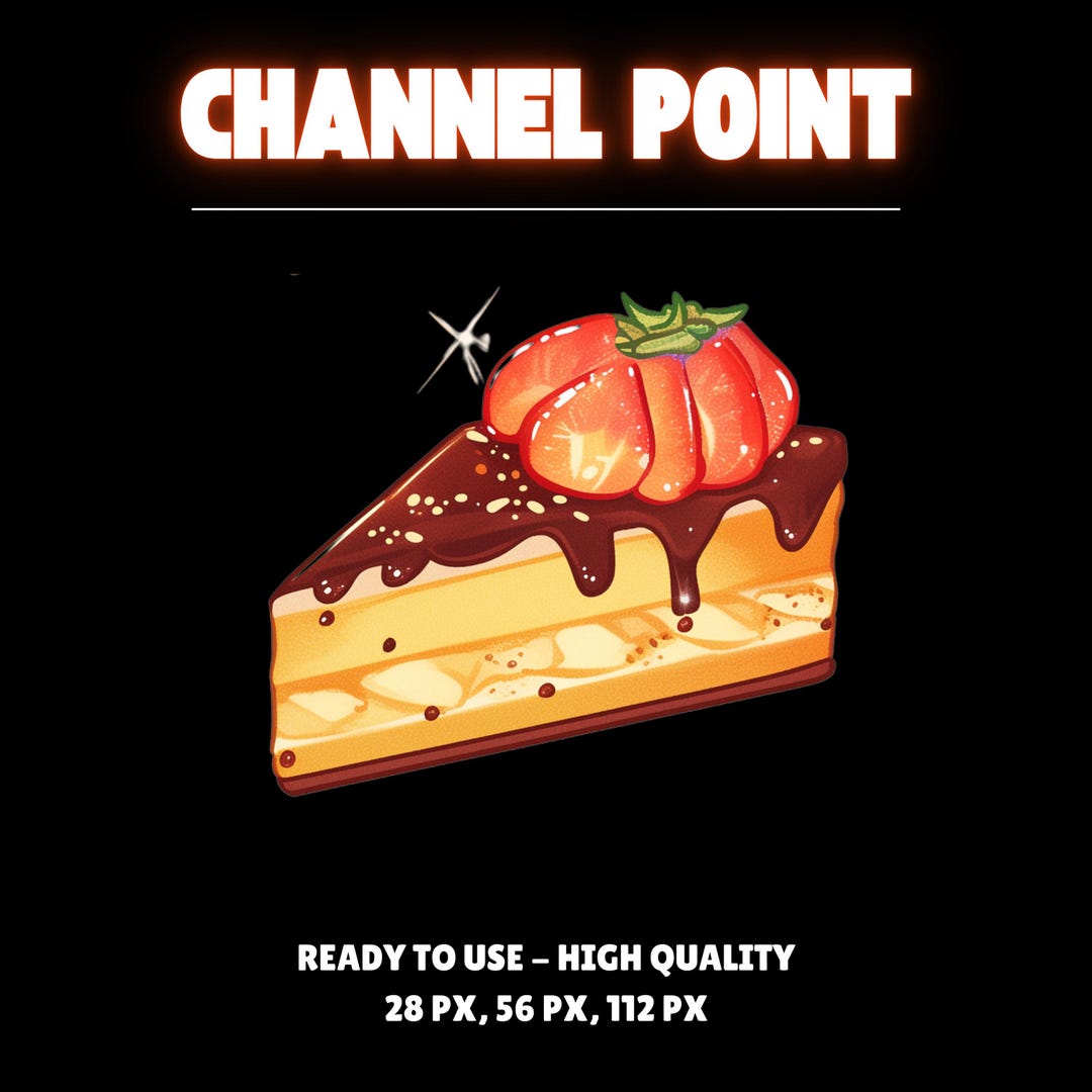 Cake Twitch Channel Point Icon, Stream Cute Food (PNG, Digital Download ...