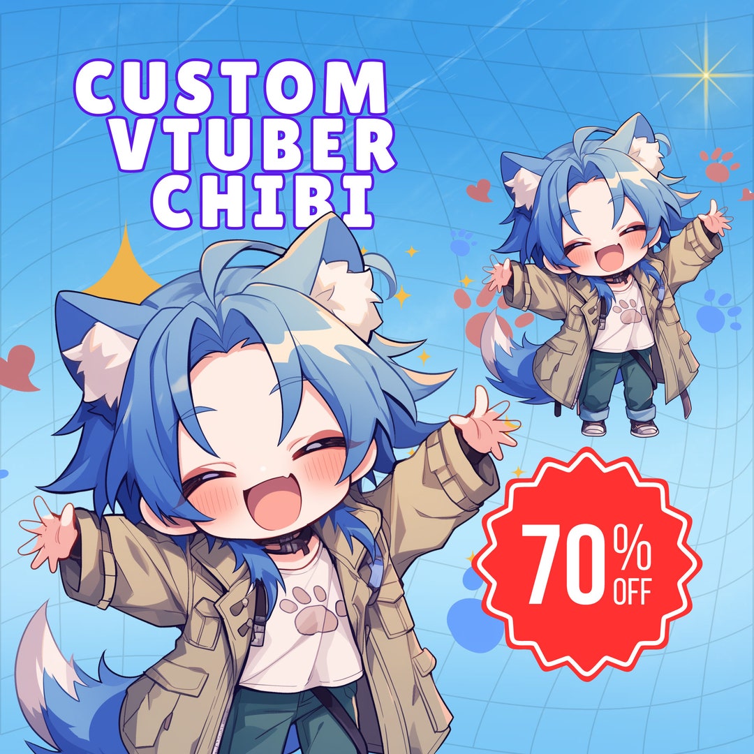 Chibi Vtuber Model / Chibi Furry Vtuber / Customable Live2d Model ...