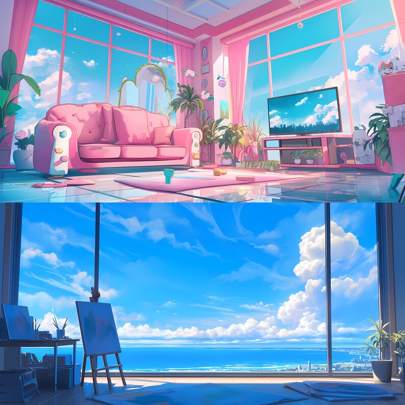 Vtuber Animated Background, Cozy Room, Looped Vtuber Background, Vtuber ...