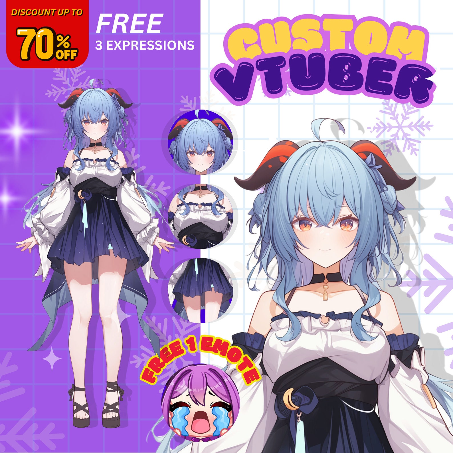 LIVE2D Vtuber Custom Vtuber Avatar Model for Commercial Use Rigging ...