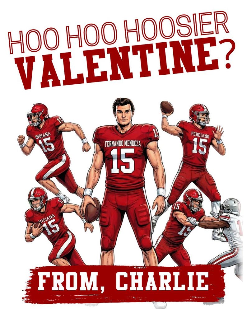 Indiana Hoosier Valentine Cards- Printable Digital Download - Etsy