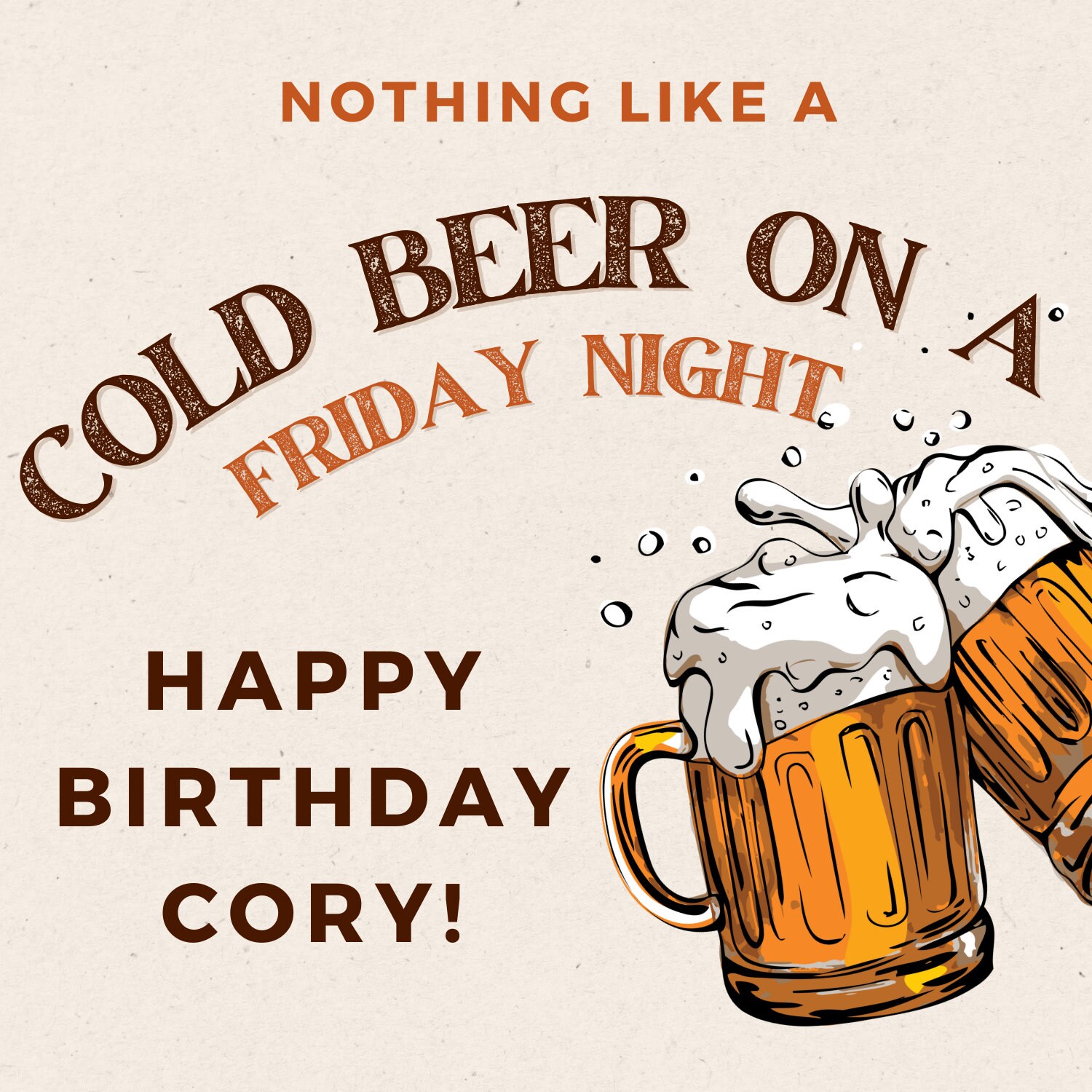 Happy Birthday Gift Tag, Cold Beer, Instant Download - Etsy