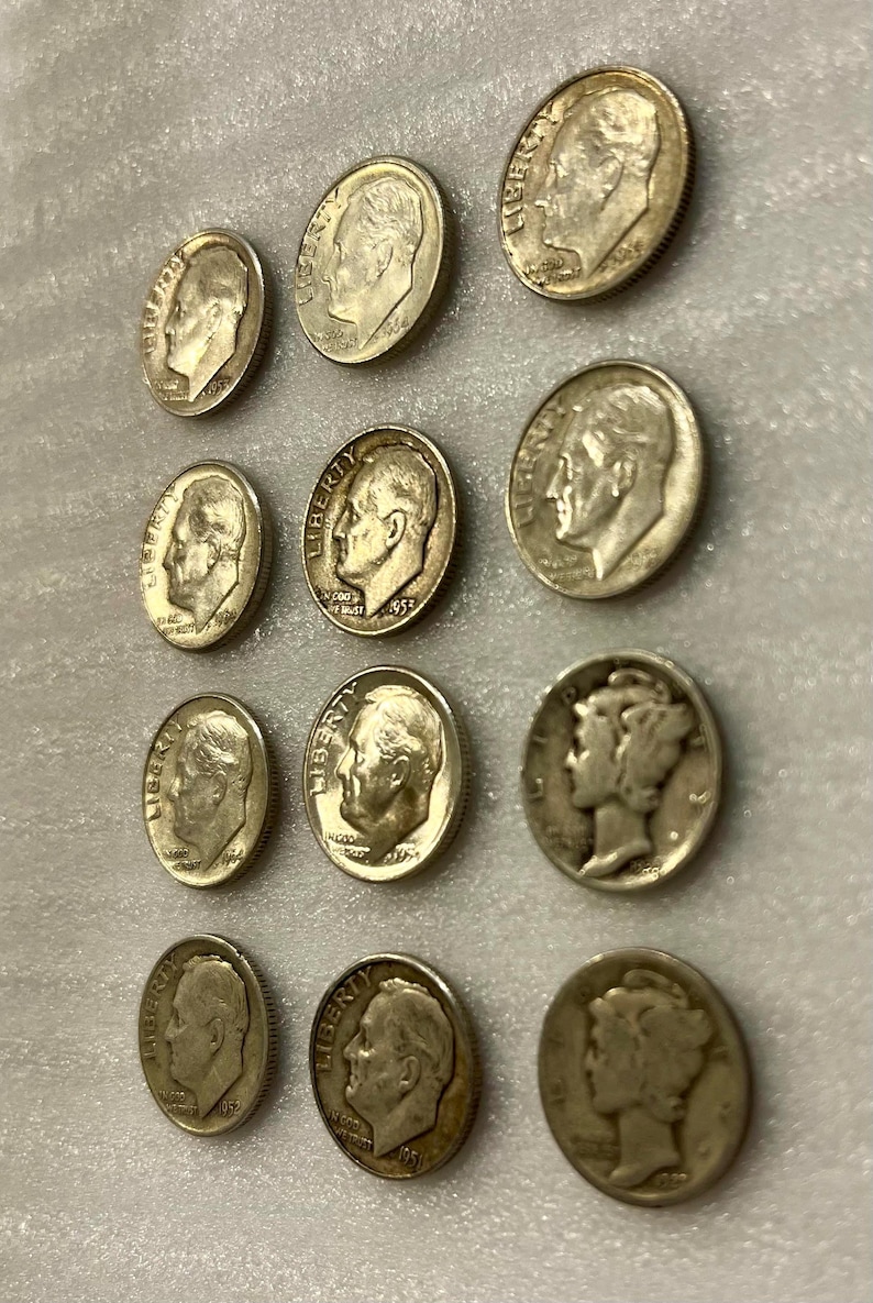 Pre 1964 Silver Dimes - 1 Dozen Set - Etsy