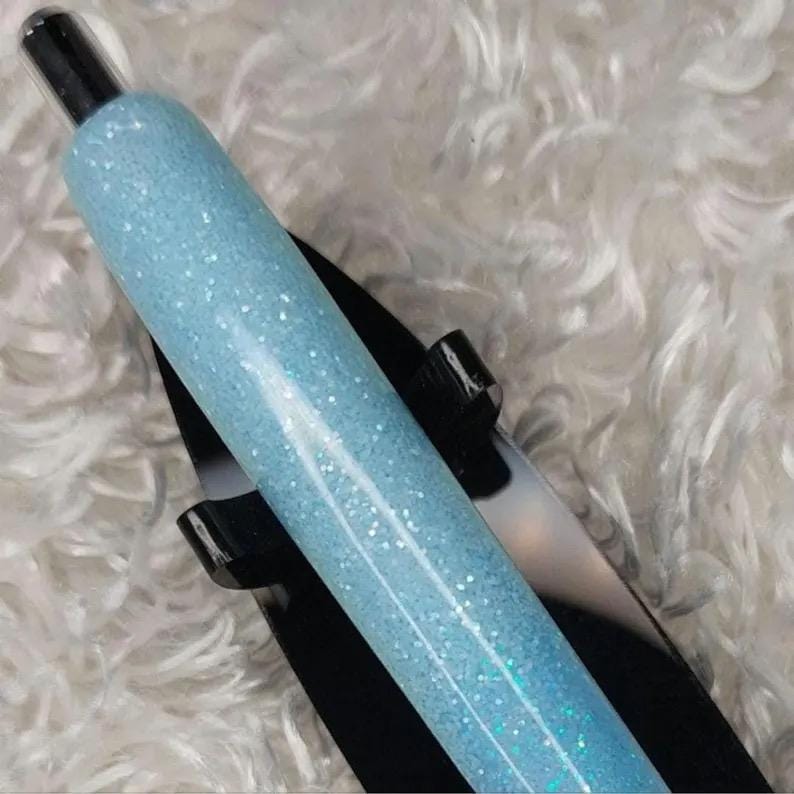 Blue Glitter S-gel Ink Pen .7mm Personalized Custom Made!! Refillable ...