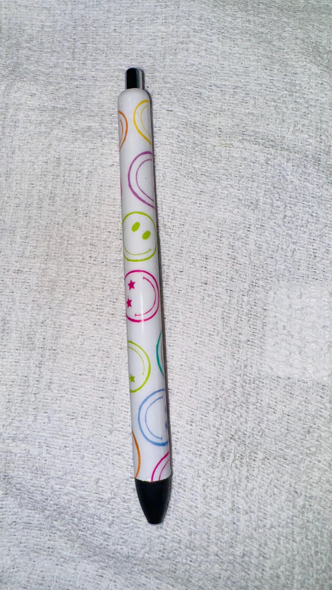 Smiley Face Custom Epoxy Pen. Custom Glitter Pens. Epoxy Resin Pens. - Etsy