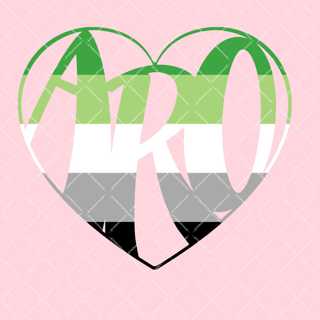 Aromantic Pride Heart Flag, LGBTQ, PNG and SVG - Etsy