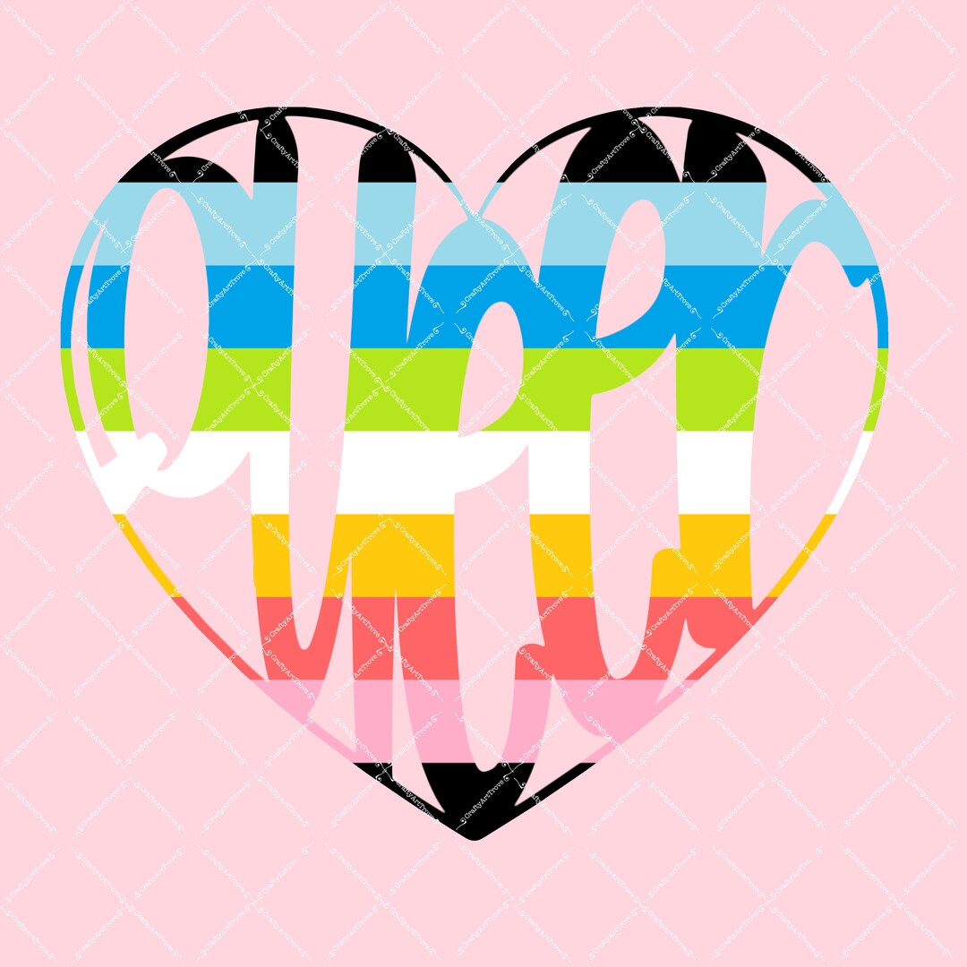 Queer Pride Heart Flag, LGBTQ, PNG and SVG - Etsy
