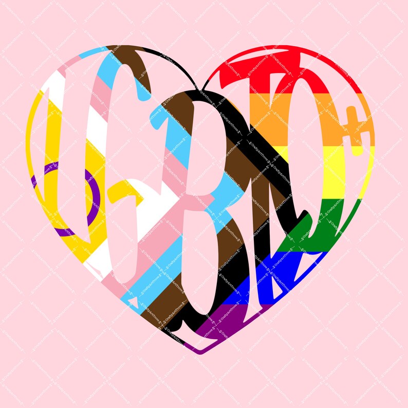 LGBTQ Pride Heart Flag, PNG and SVG - Etsy