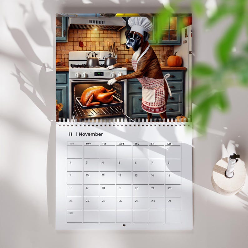 Boxer 2026 Wall Calendar, Boxer Lover Art Gift for Dog Moms & Dads, Pet ...