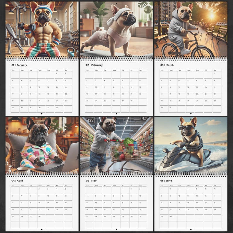 Frenchie 2026 Wall Calendar for Dog Moms & Dads, French Bulldog Lover ...