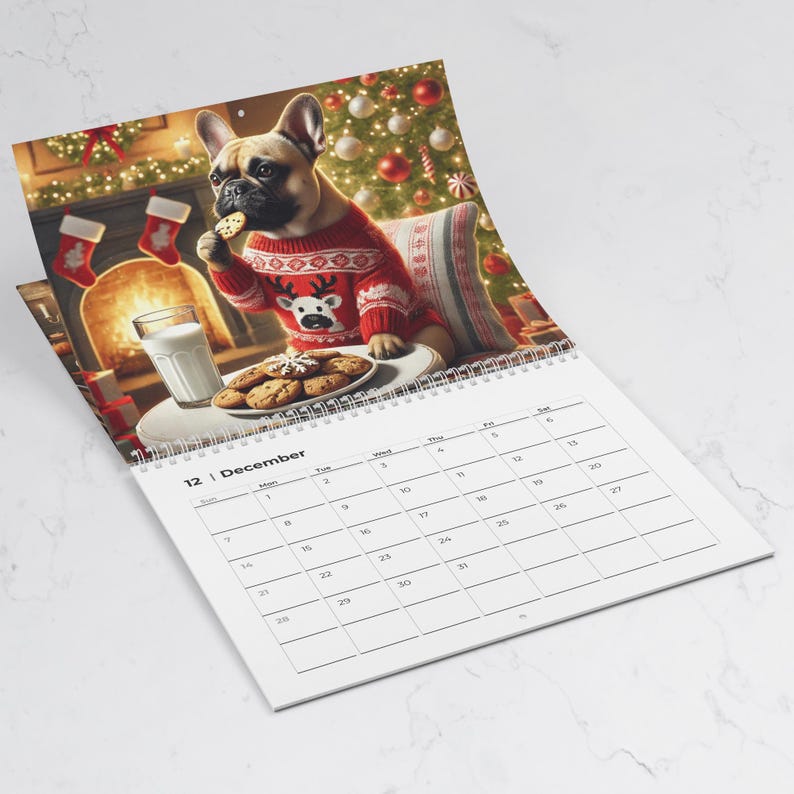 Frenchie 2026 Wall Calendar for Dog Moms & Dads, French Bulldog Lover ...