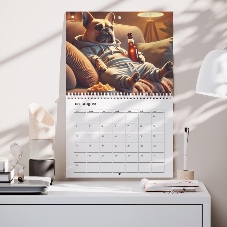 Frenchie 2026 Wall Calendar for Dog Moms & Dads, French Bulldog Lover ...
