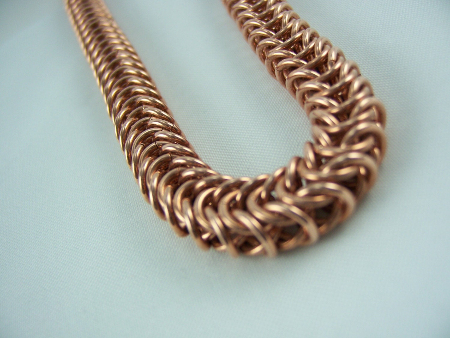 Copper Necklace - Solid Copper Box Chain Queens Link Necklace ...
