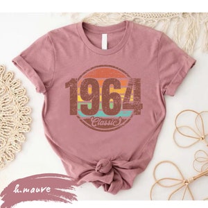 Retro 1964 T-shirt 60th Birthday Shirt Vintage 1964 Classic Tee 60th ...