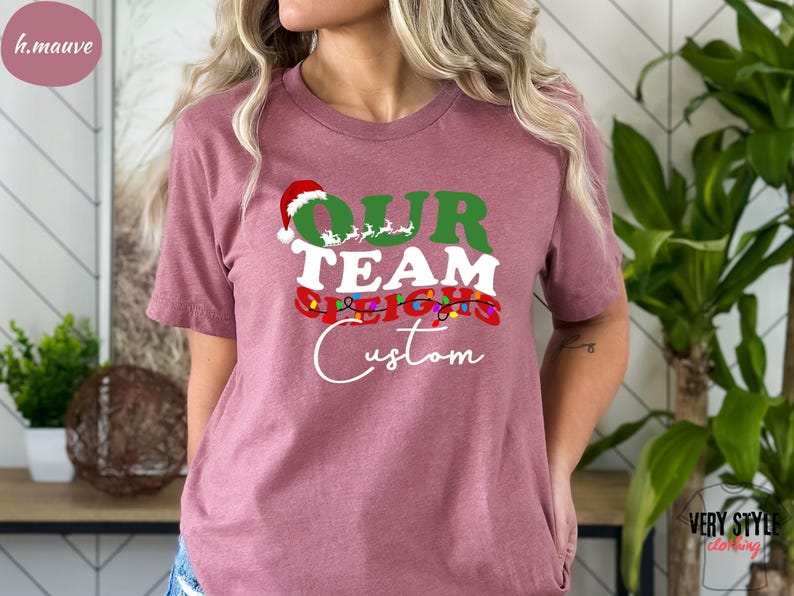 Custom Our Team Sleighs Tees, Office Team Christmas Shirt, Co Workers ...