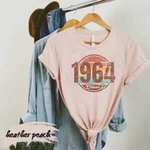 Retro 1964 T-shirt 60th Birthday Shirt Vintage 1964 Classic Tee 60th ...