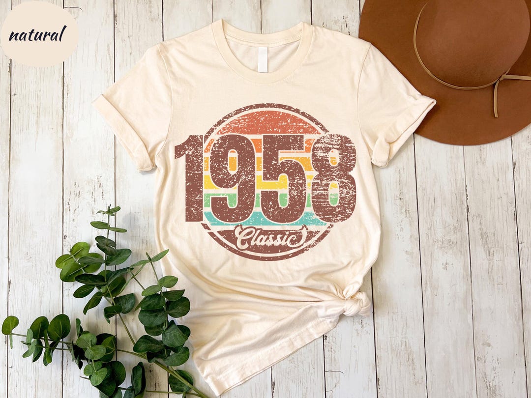 Classic 1958 Original Part Tee, Vintage 1958 Shirt, 67th Birthday Gift ...