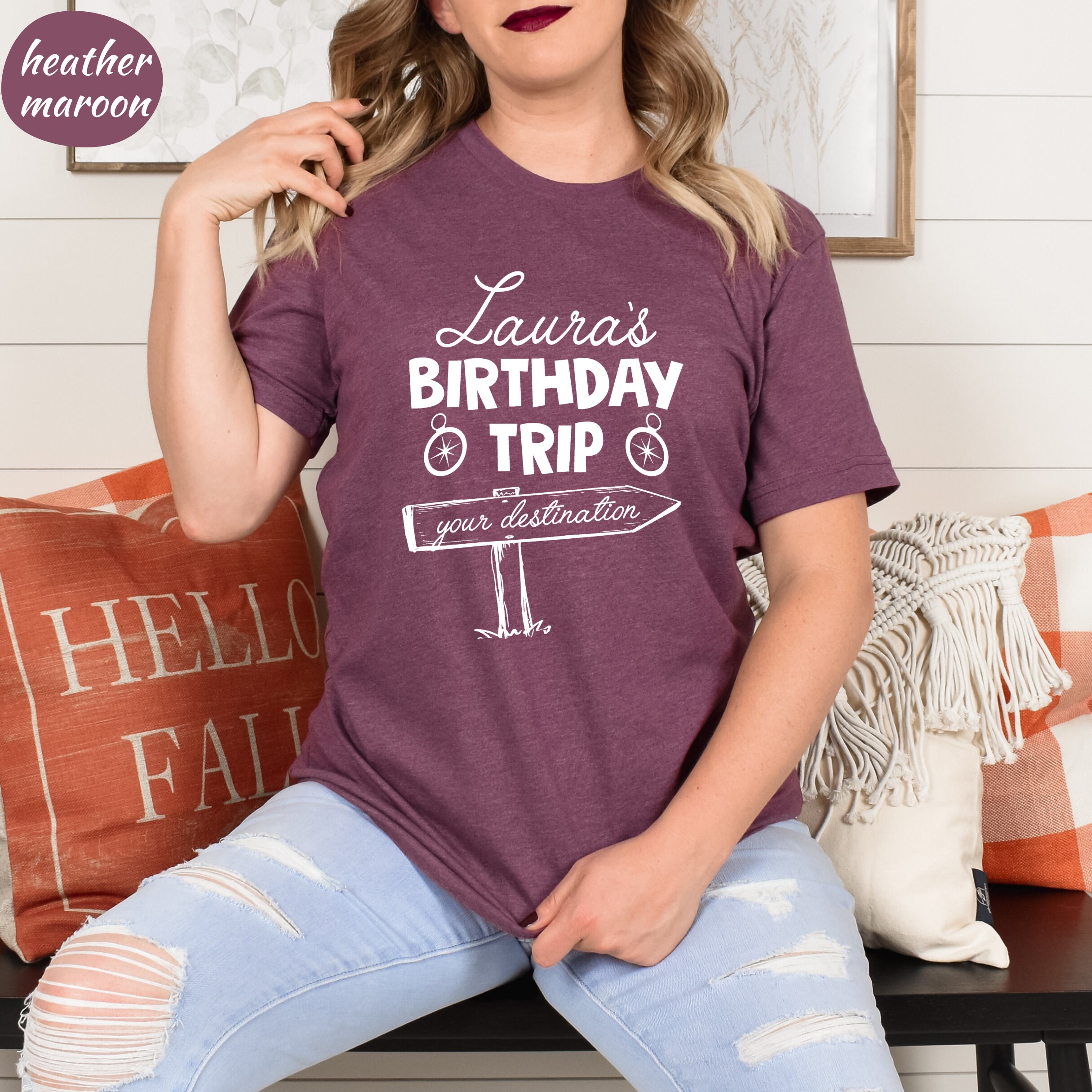 Birthday Travel Shirt for Girls Trip | Custom Birthday Gift Idea ...
