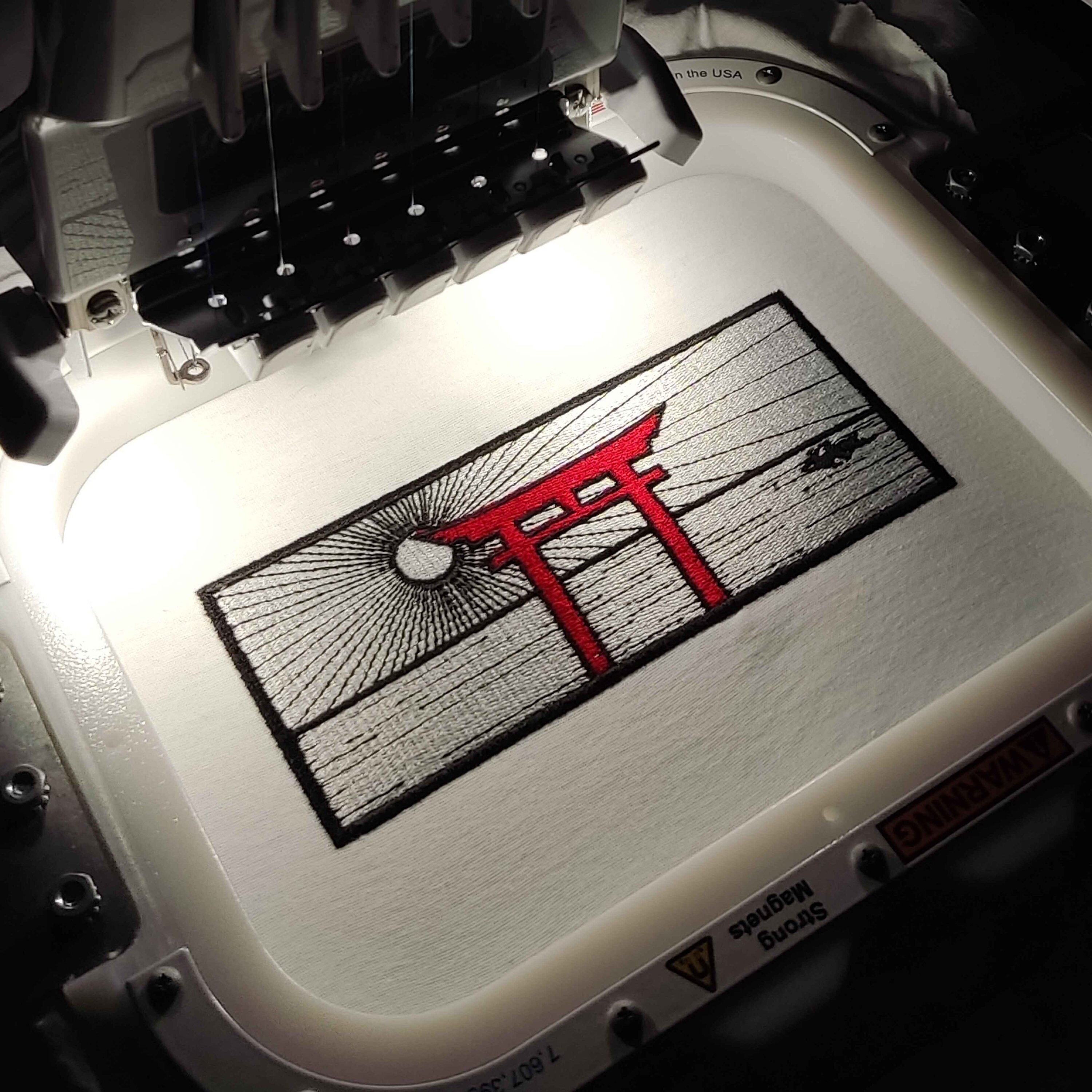 Torii Embroidery Design, Japanese Gate Embroidery, Japan Embroidery ...