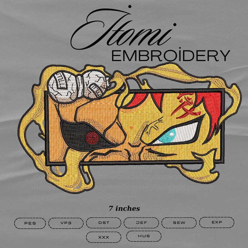 Anime Embroidery Design, Anime Machine Embroidery Design, Digital Anime ...