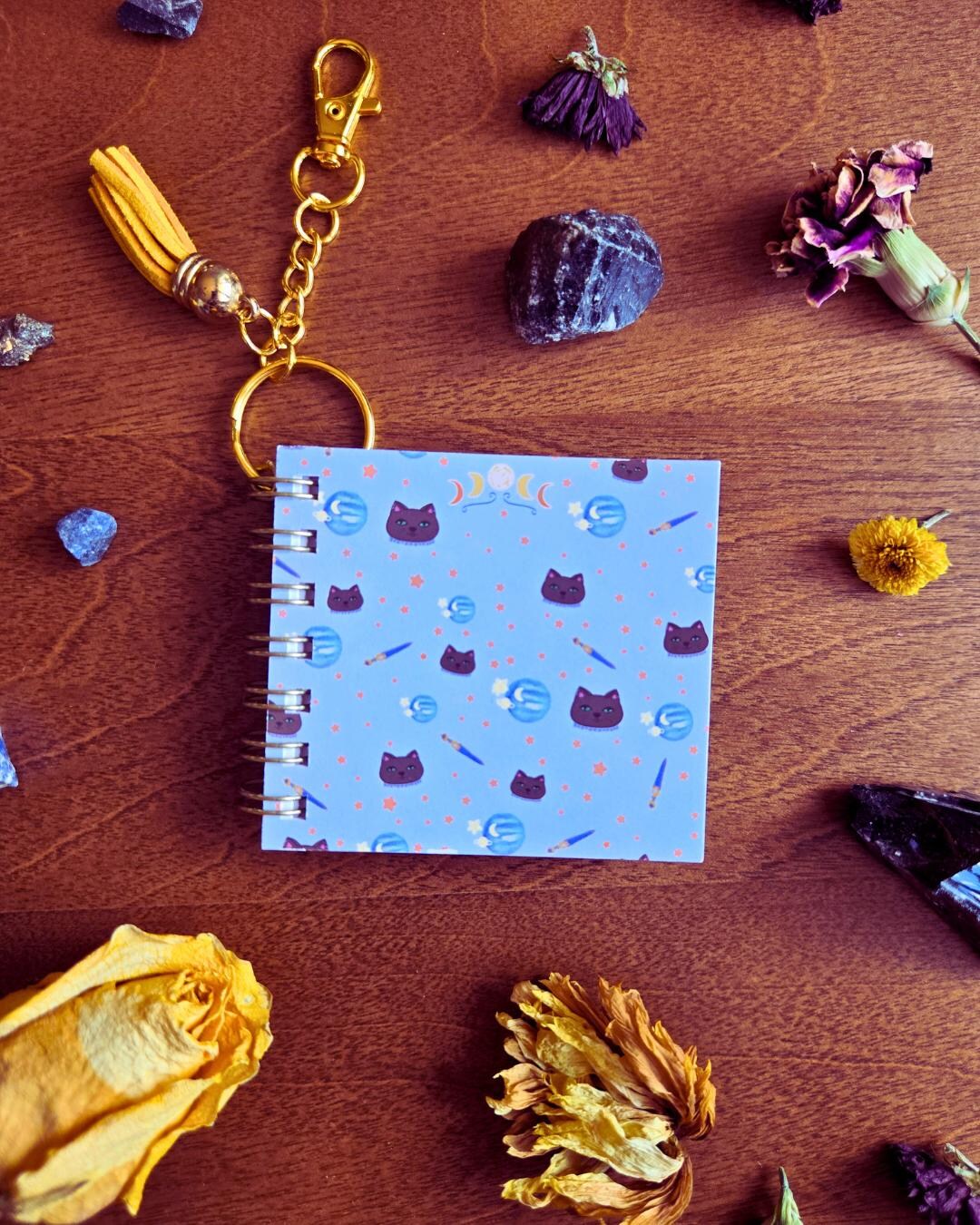 Mini Grimoire Keychain: Tiny Spellbook Notebook With Tassel - Etsy