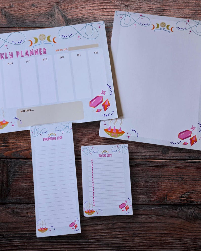 Crystal Witch Inspired To-do List – Crystal Checklist | Witchy Stationery for Organized Witches ...