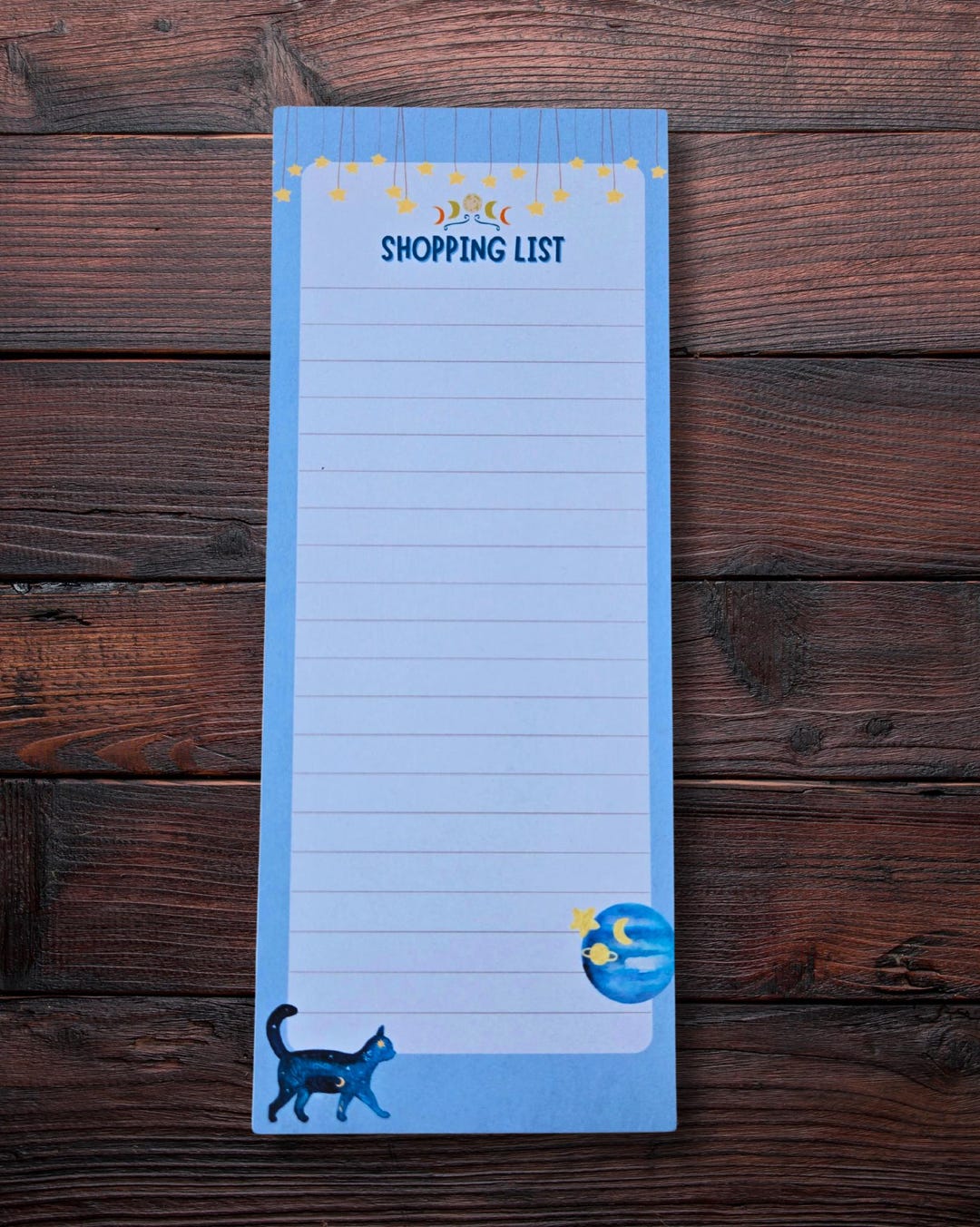 Cosmic Witch’s Magnetic Shopping List Notepad | Witchy Stationery for ...