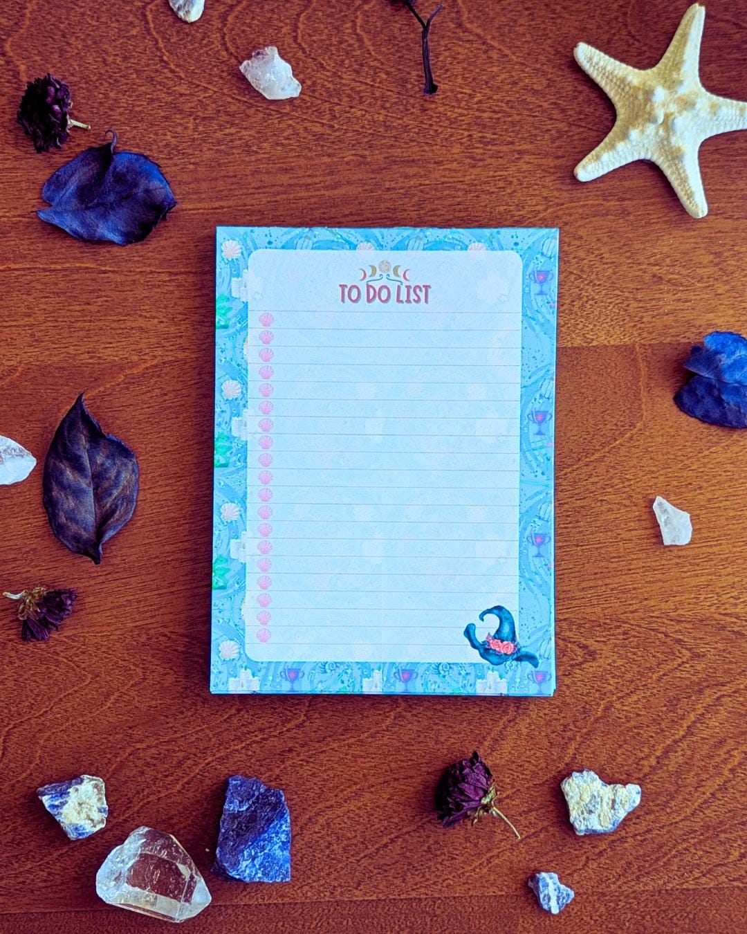 Sea Witch’s Familiar To-do List | Ocean-inspired Notepad With Shell ...