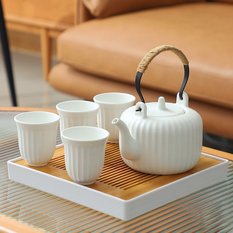 Handmade Ceramic Tea Sets Ceramic Teapots With Handles Kung Fu Tea Sets Tea Party Sets Afternoon ...