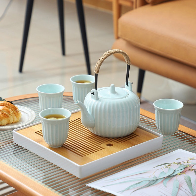 Handmade Ceramic Tea Sets Ceramic Teapots With Handles Kung Fu Tea Sets Tea Party Sets Afternoon ...