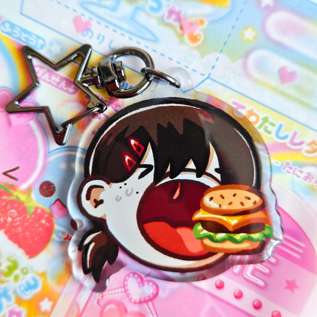 CSM: Kobeni Eating Burger Keychain - Etsy