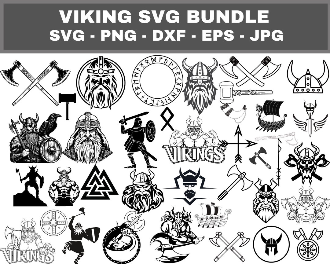 Viking SVG Bundle, Viking PNG Bundle, Viking Clipart, Viking SVG Cut ...