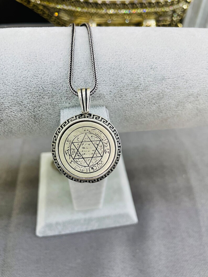 Real %100 925 Silver Seal of Solomon Pendant, Solomon Necklace ...