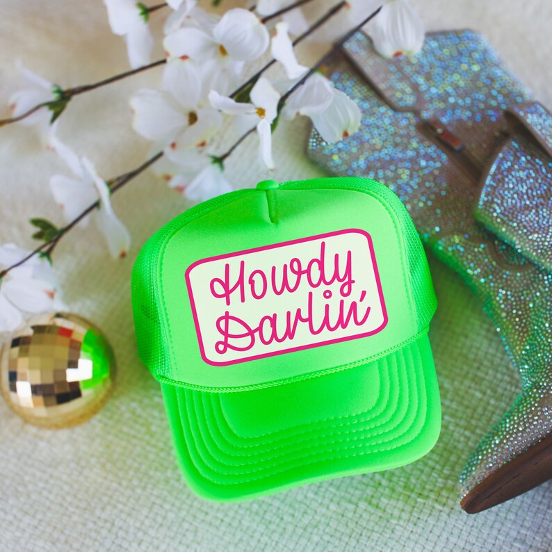 Western Trucker Hat, Howdy Darlin' Foam Cap, Trendy Womens Trucker Hat ...