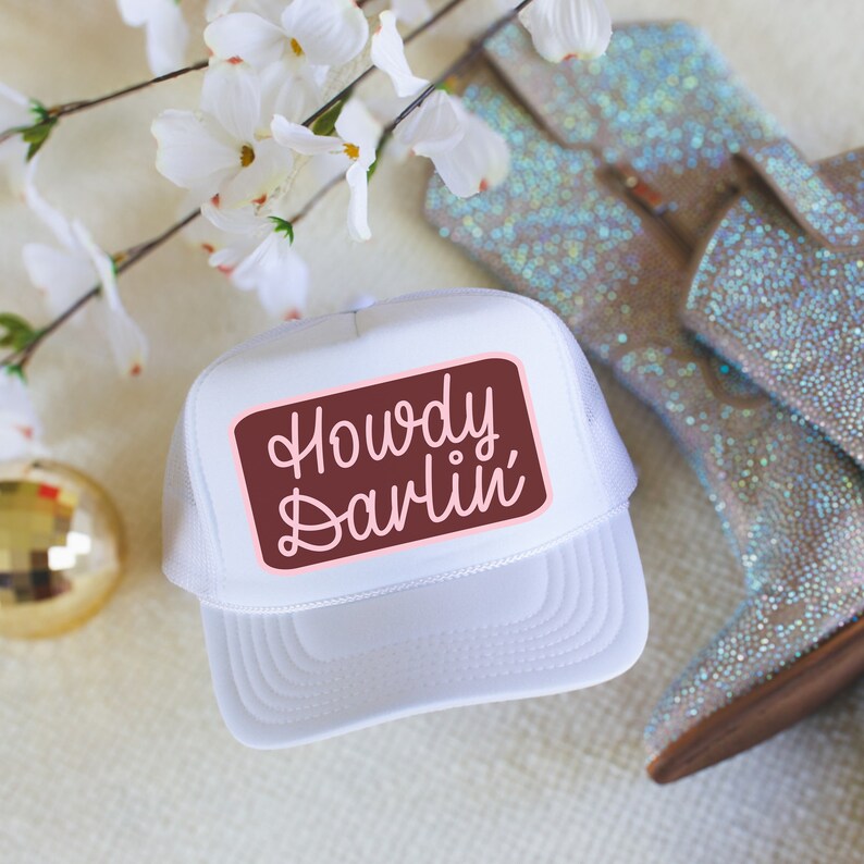 Western Trucker Hat, Howdy Darlin' Foam Cap, Trendy Womens Trucker Hat ...