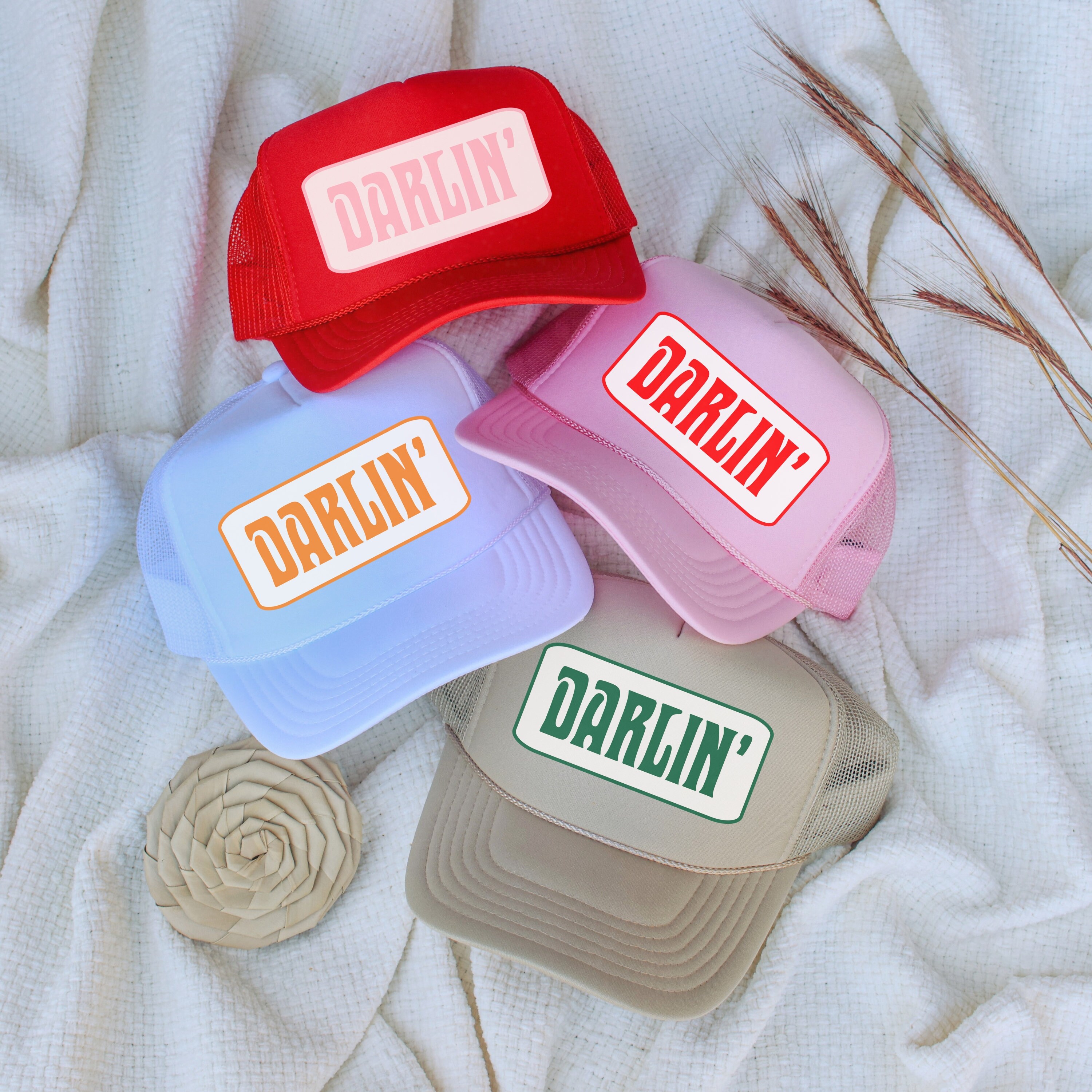 Country Western Trucker Hat, Darlin' Foam Cap, Trendy Womens Trucker ...