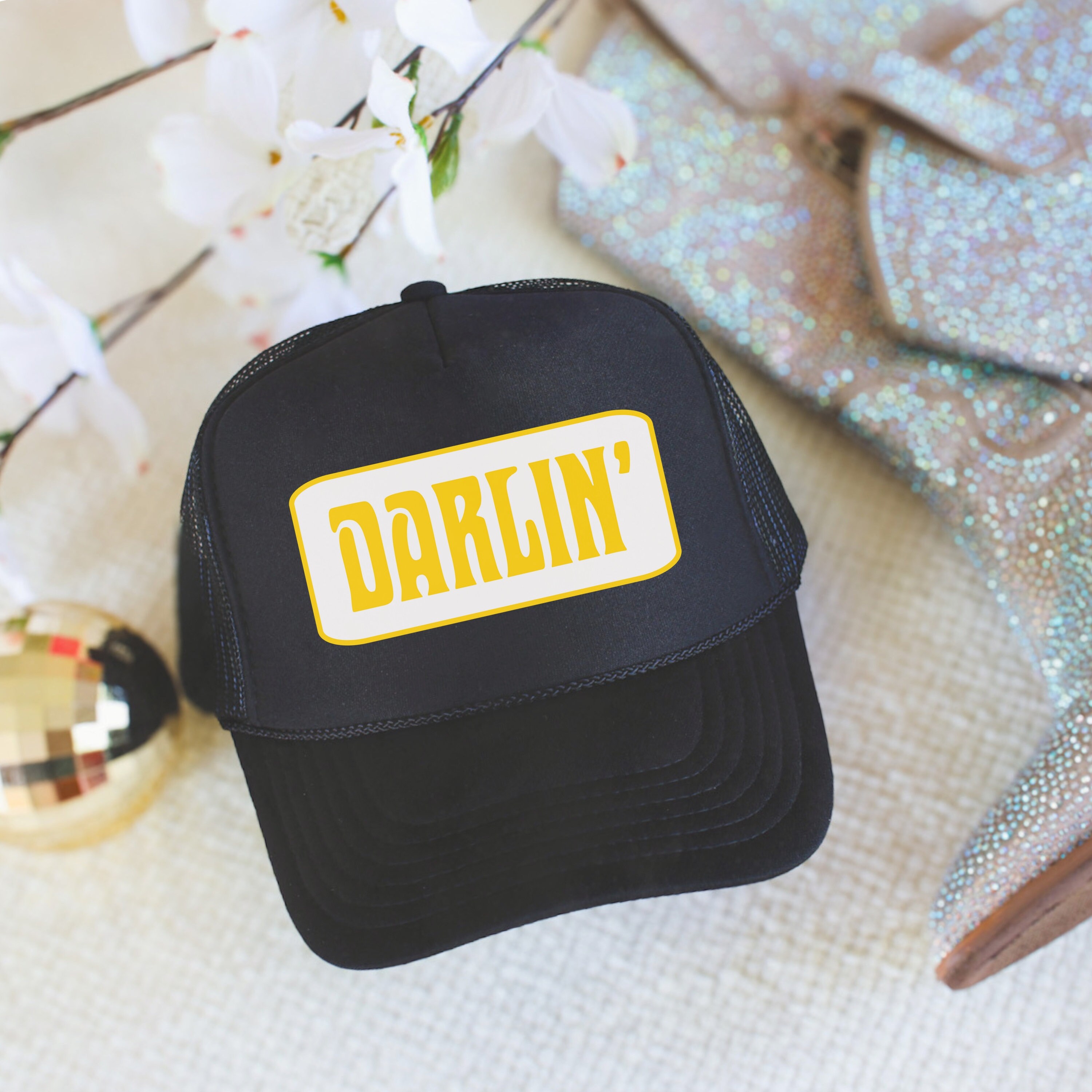 Country Western Trucker Hat, Darlin' Foam Cap, Trendy Womens Trucker ...