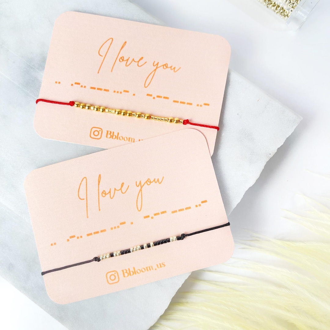 Custom Morse Code Bracelet, Morse Code Jewelry, Matching Couple ...