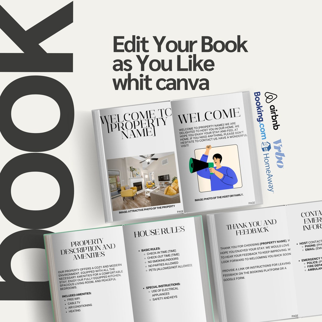 Airbnb Guest Guide Template, Short Term Rental Welcome Book Template ...